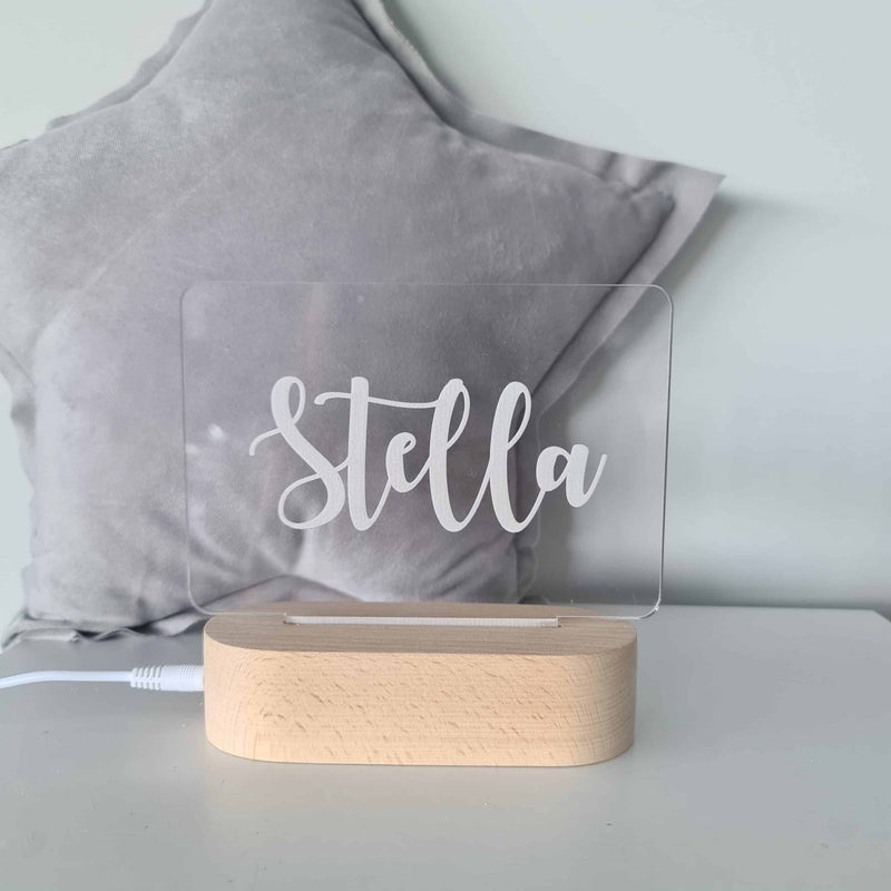 Personalised Baby Night Light - Script
