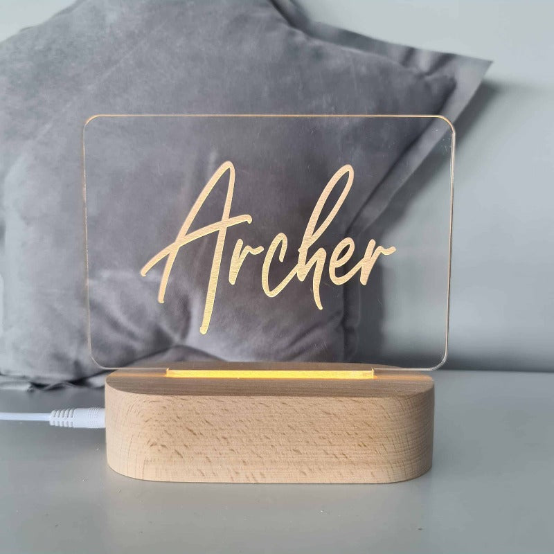 Personalised Baby Night Light - Signature