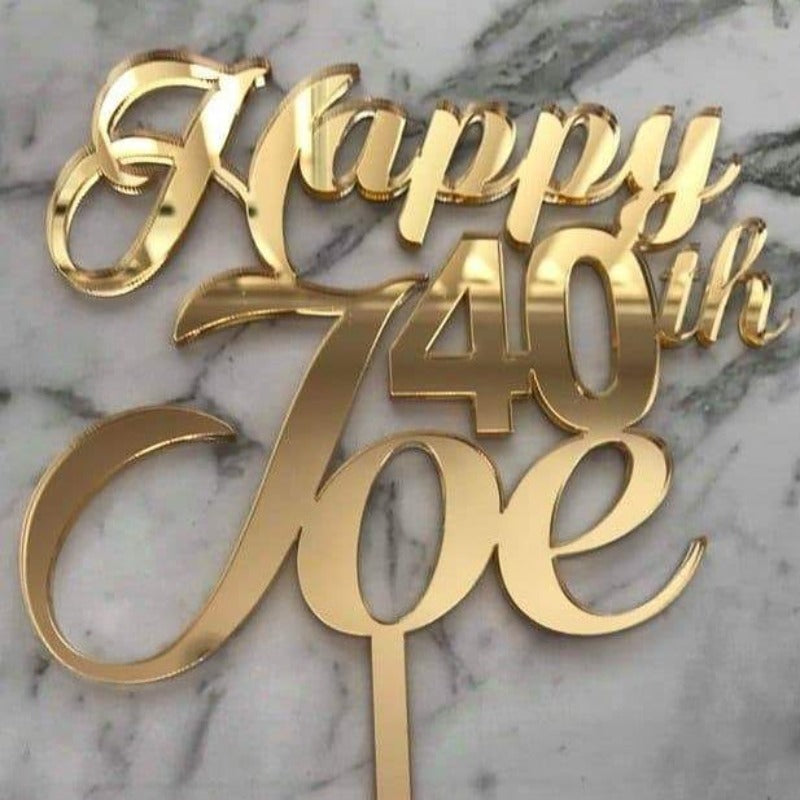 Custom Name Age Birthday Cake Topper Style Joe – Love Lottie xoxo