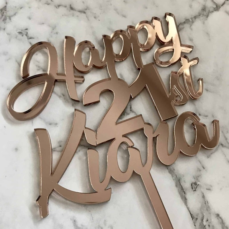 Custom Name/Age Birthday Cake Topper Style Kiara
