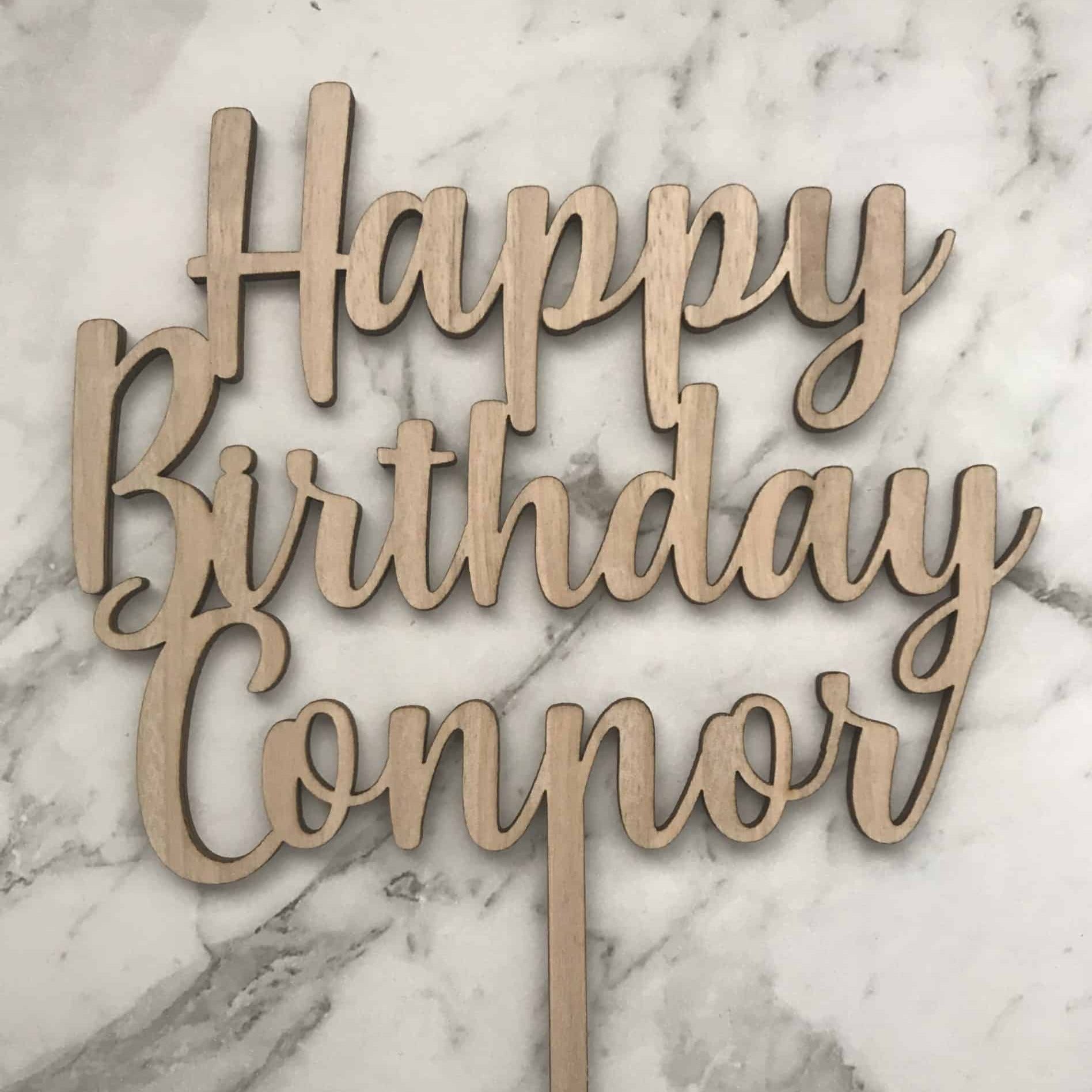 Custom Name Age Birthday Cake Topper Style Connor